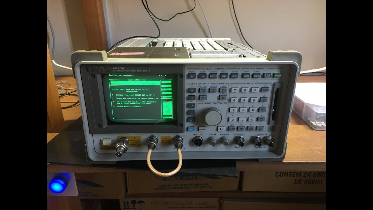 HP8920B High level in spectrum analyzer mode. - YouTube