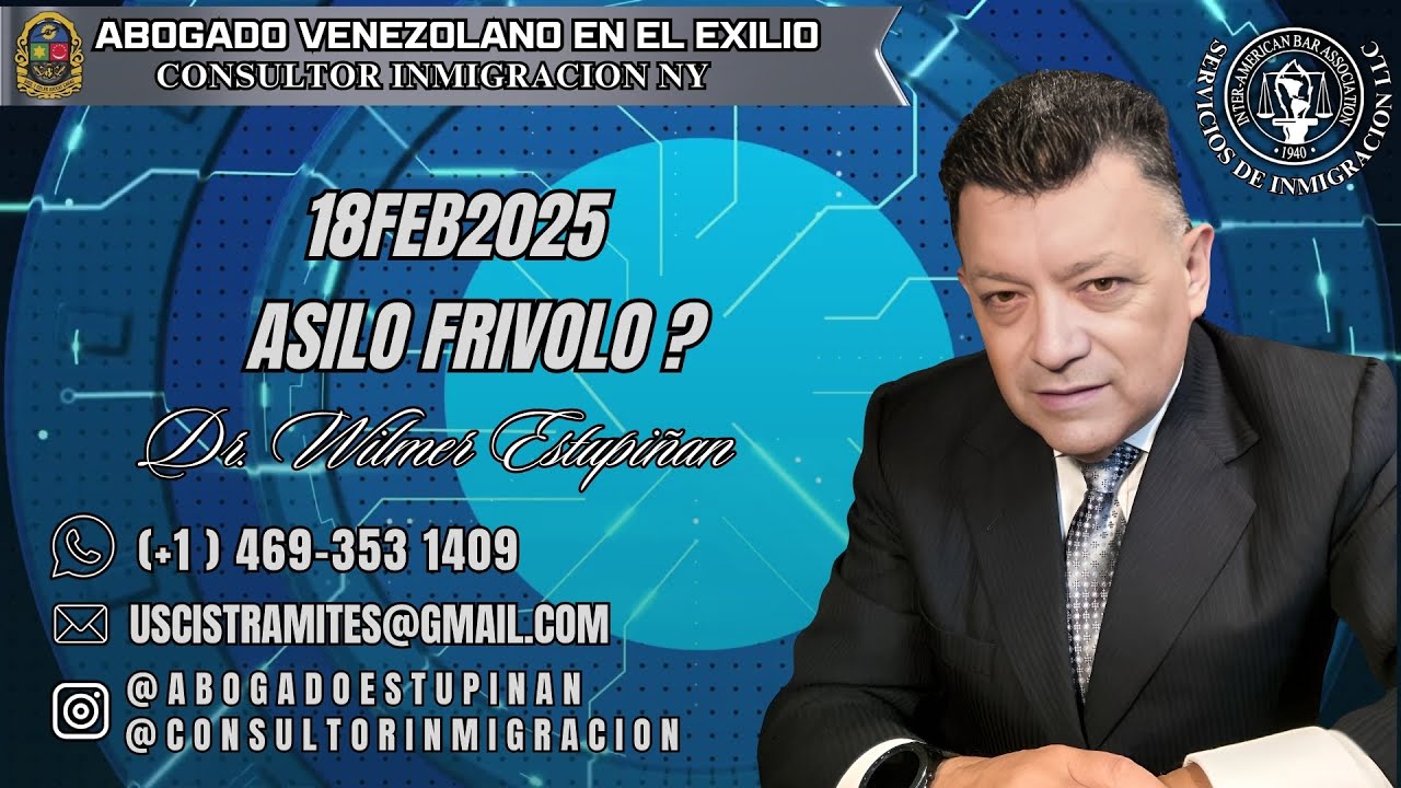 18FEB2025 | ASILO FRIVOLO? | USCISTRAMITES - YouTube