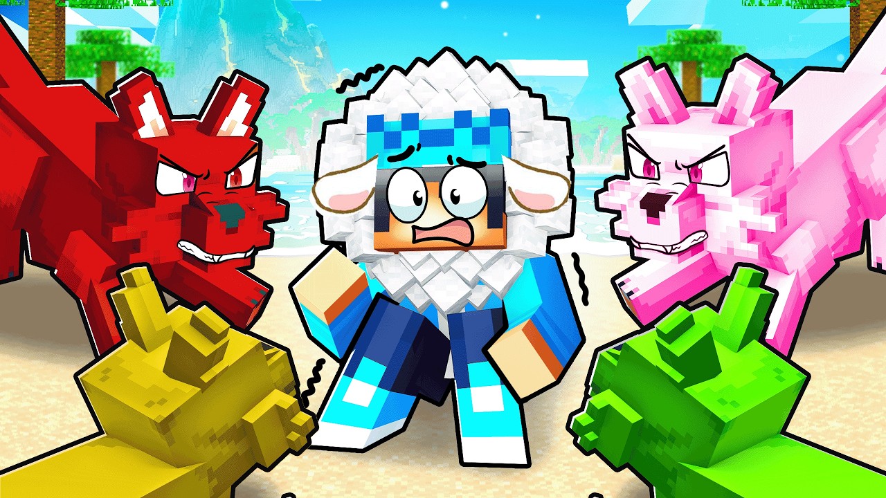ONE SHEEP on a WOLF ONLY Island in Minecraft! - YouTube