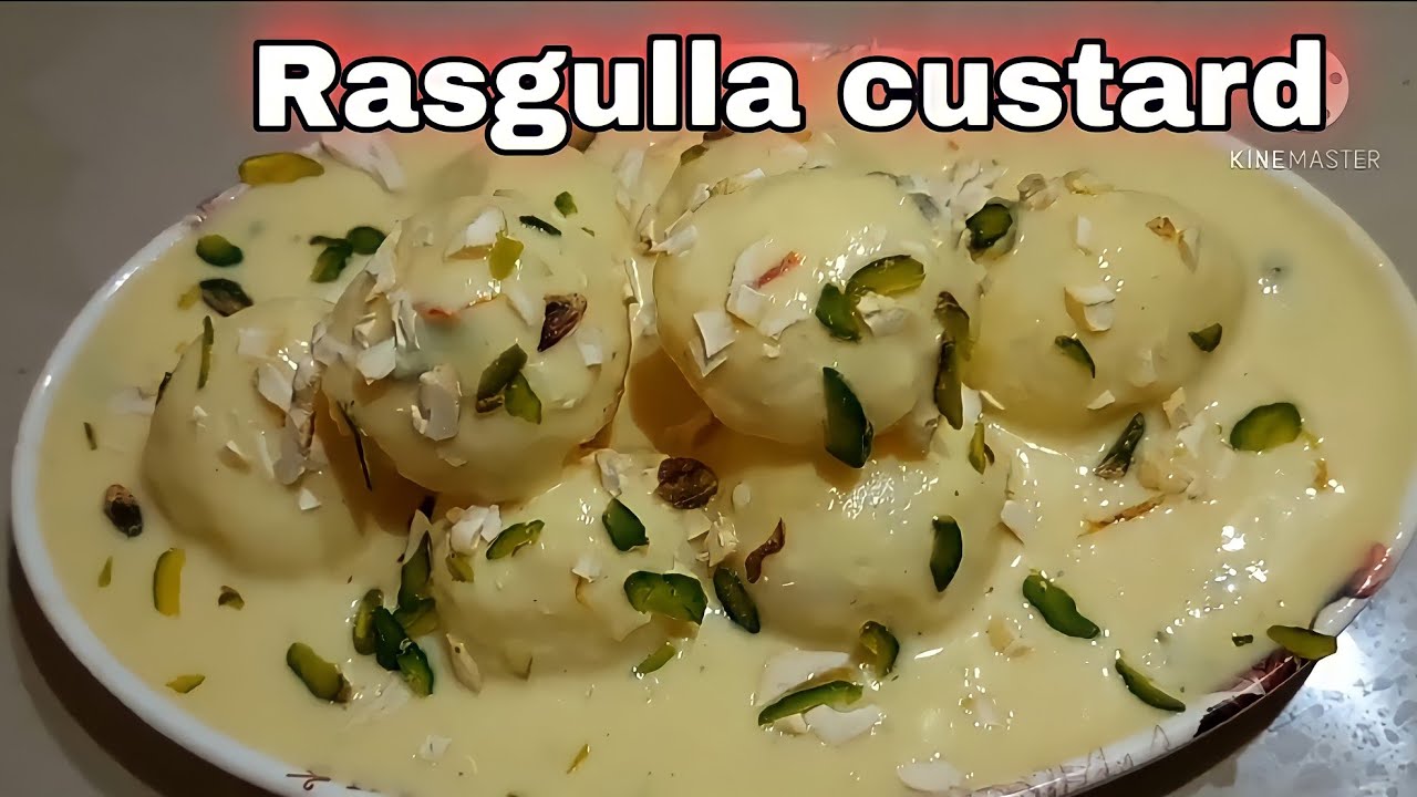 Rasgulla Custard | रसगुल्ला कस्टर्ड | New tarike se bnaye Rasgulla ...