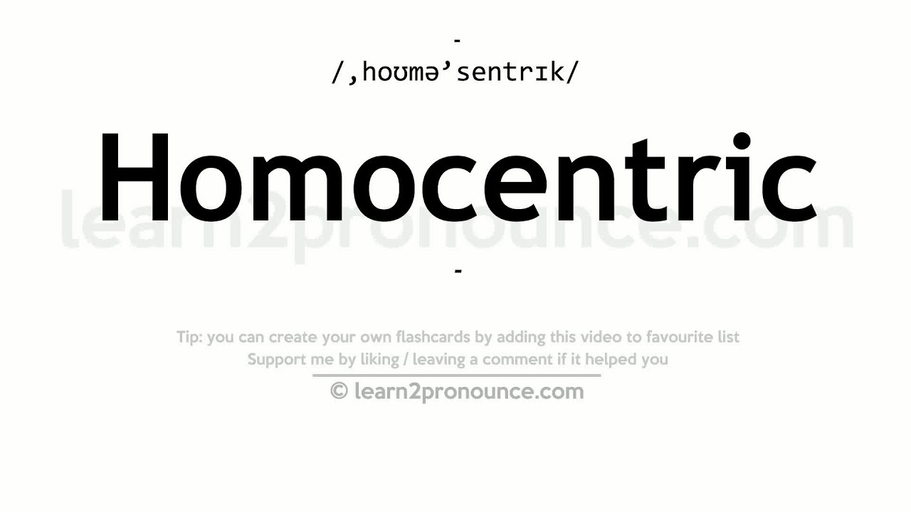 Pronunciation of Homocentric | Definition of Homocentric - YouTube