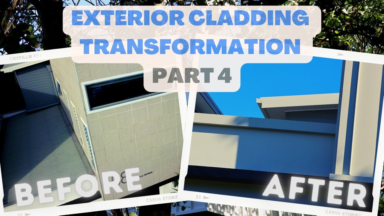 House Exterior Make Over - Colorbond Surfmist Matt PART 4 - YouTube