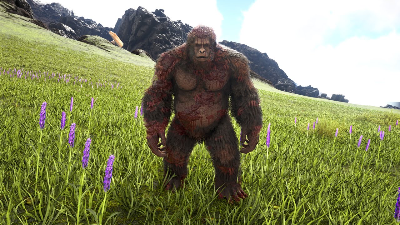 ARK: Survival Evolved Bigfoot vs Yeti Fights - YouTube