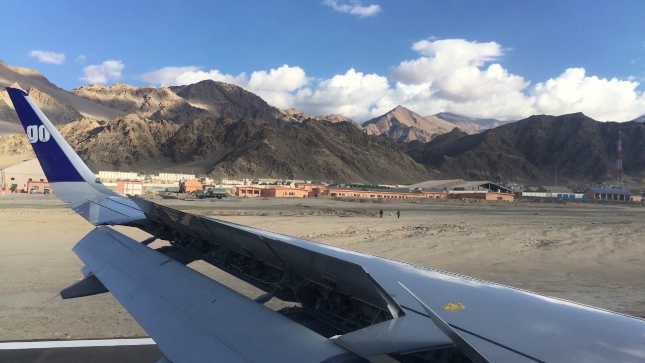 Flight landing at Leh Airport, Ladakh - YouTube