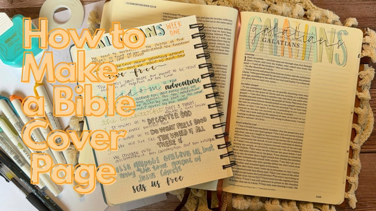 HOW TO MAKE A BIBLE COVER PAGE | Galatians Context and Intro - YouTube