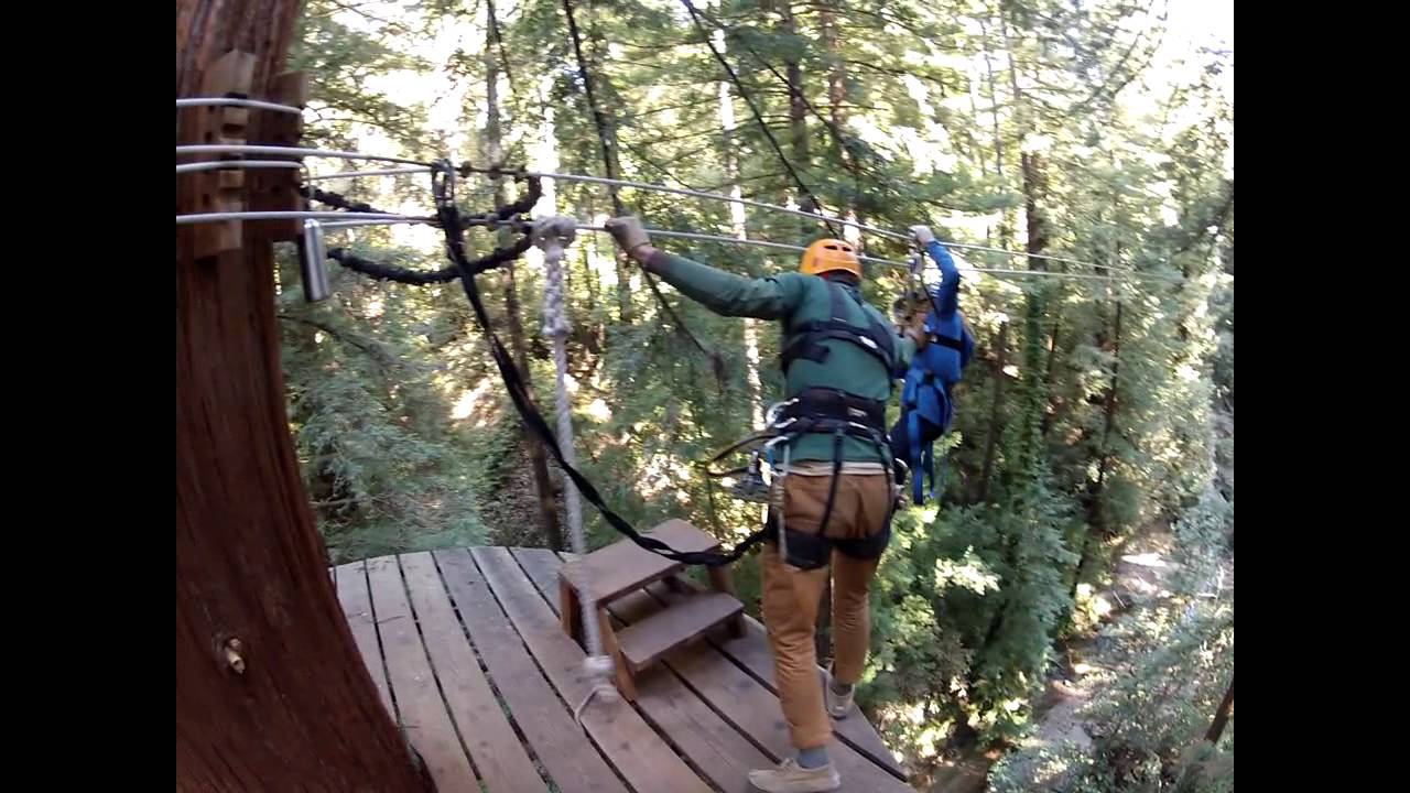 Zip Lining at Redwood Canopy Tours - YouTube