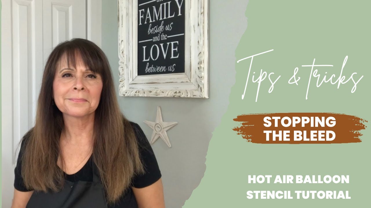 STOP THE BLEEDING! Hot air balloon stencil tutorial - YouTube