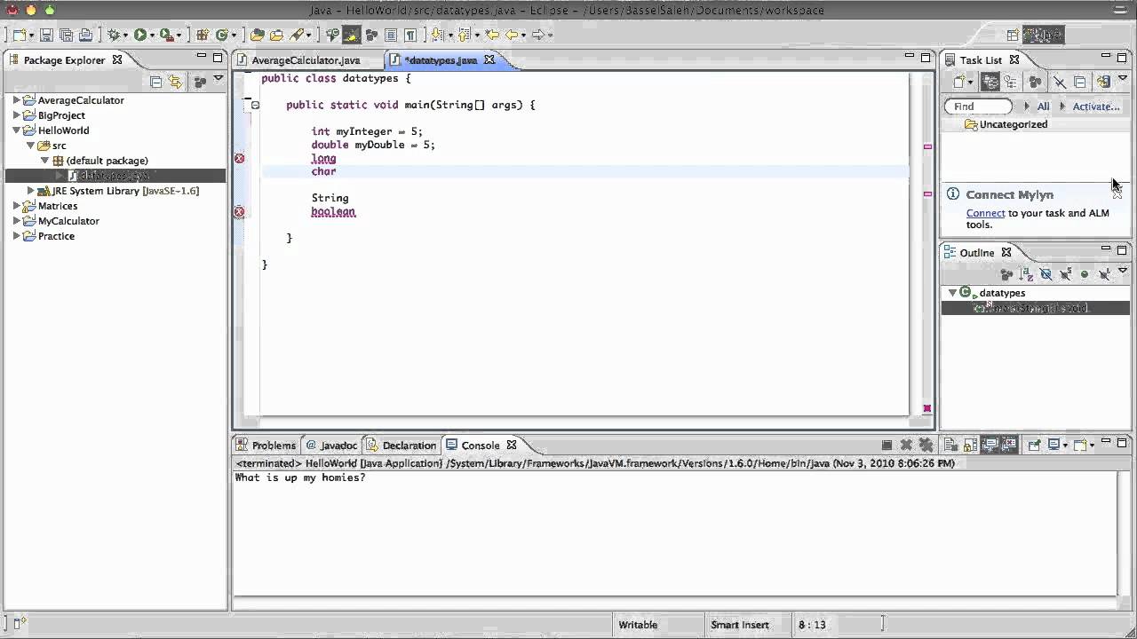 Java Tutorial 2 Variables And Datatypes Youtube 1286