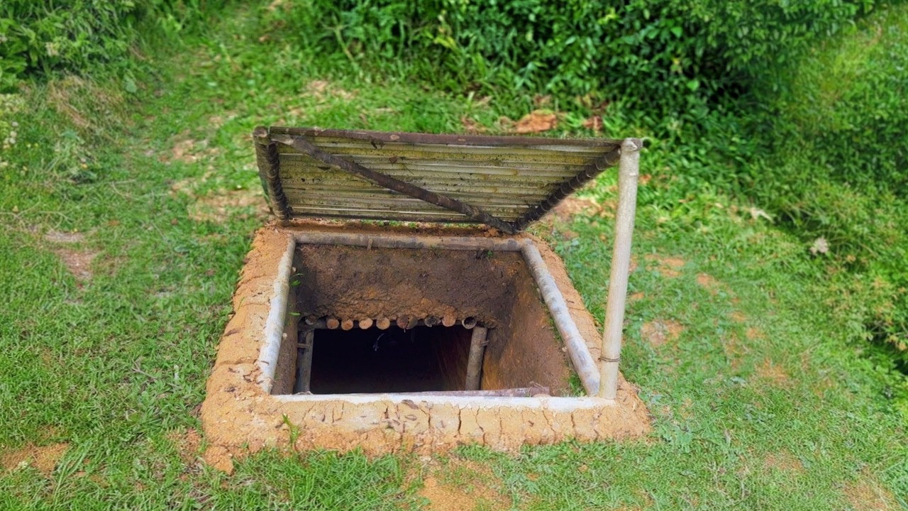 I built an underground bunker _ Digging tunnel bushcraft - YouTube