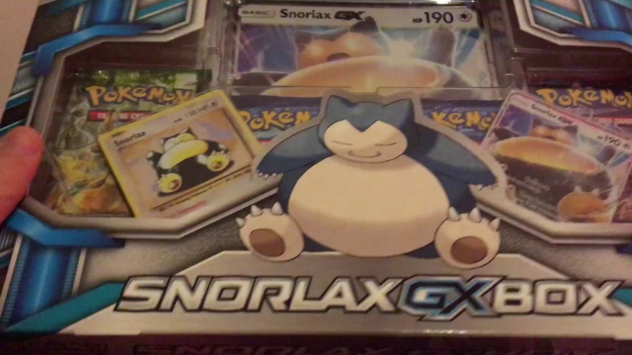 pokemon snorlax gx box opening !!! - YouTube