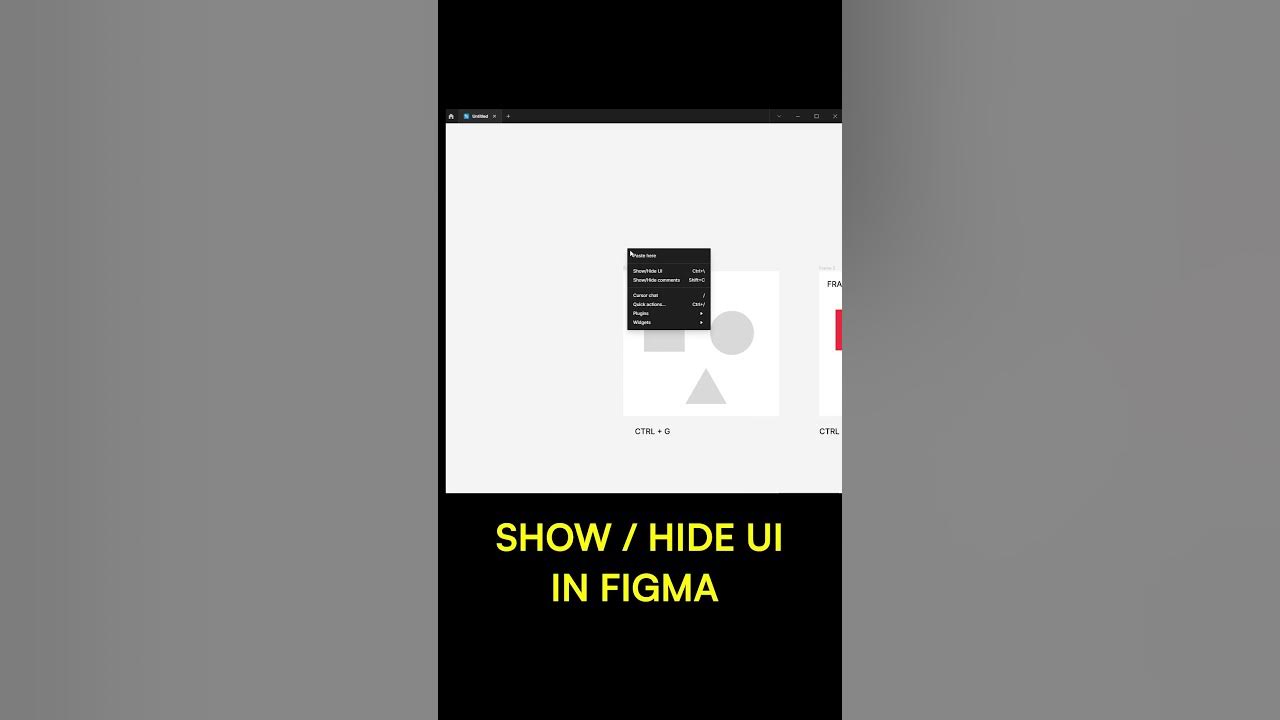 SHOW / HIDE UI IN FIGMA - YouTube