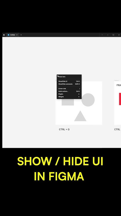SHOW / HIDE UI IN FIGMA - YouTube