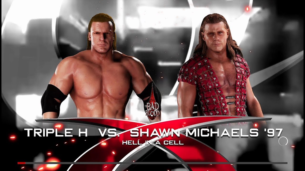 WWE 2k18 (PS4) Triple H vs Shawn Michaels Hell in a Cell Badd Blood ...