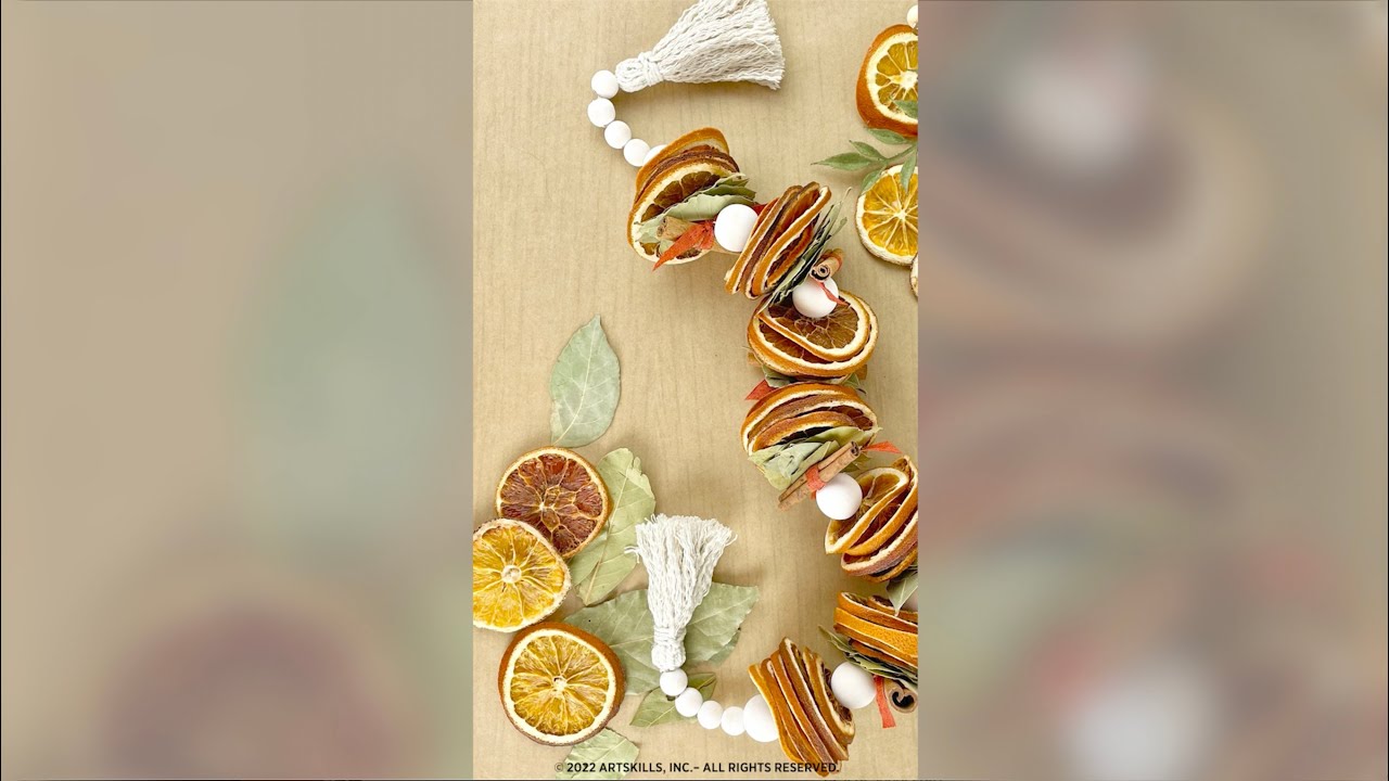 Dried Citrus Garland - YouTube