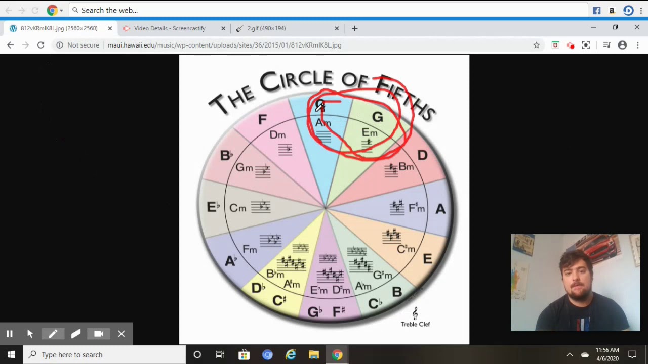 Circle of 5ths, Diatonic chords, and the ii-V-I Progression Version 2 ...