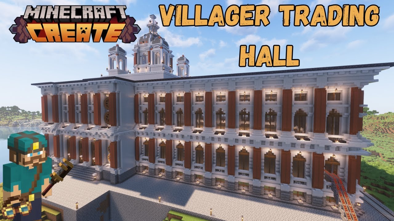 I Built a Mega Villager Trading Hall Create Mod Minecraft EP10 S5 - YouTube
