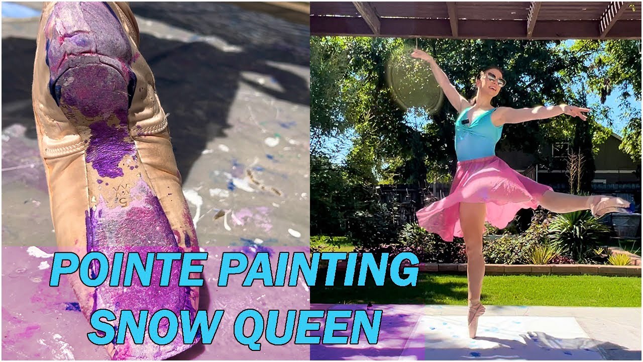 Pointe Painting Snow Scene start to finish - YouTube