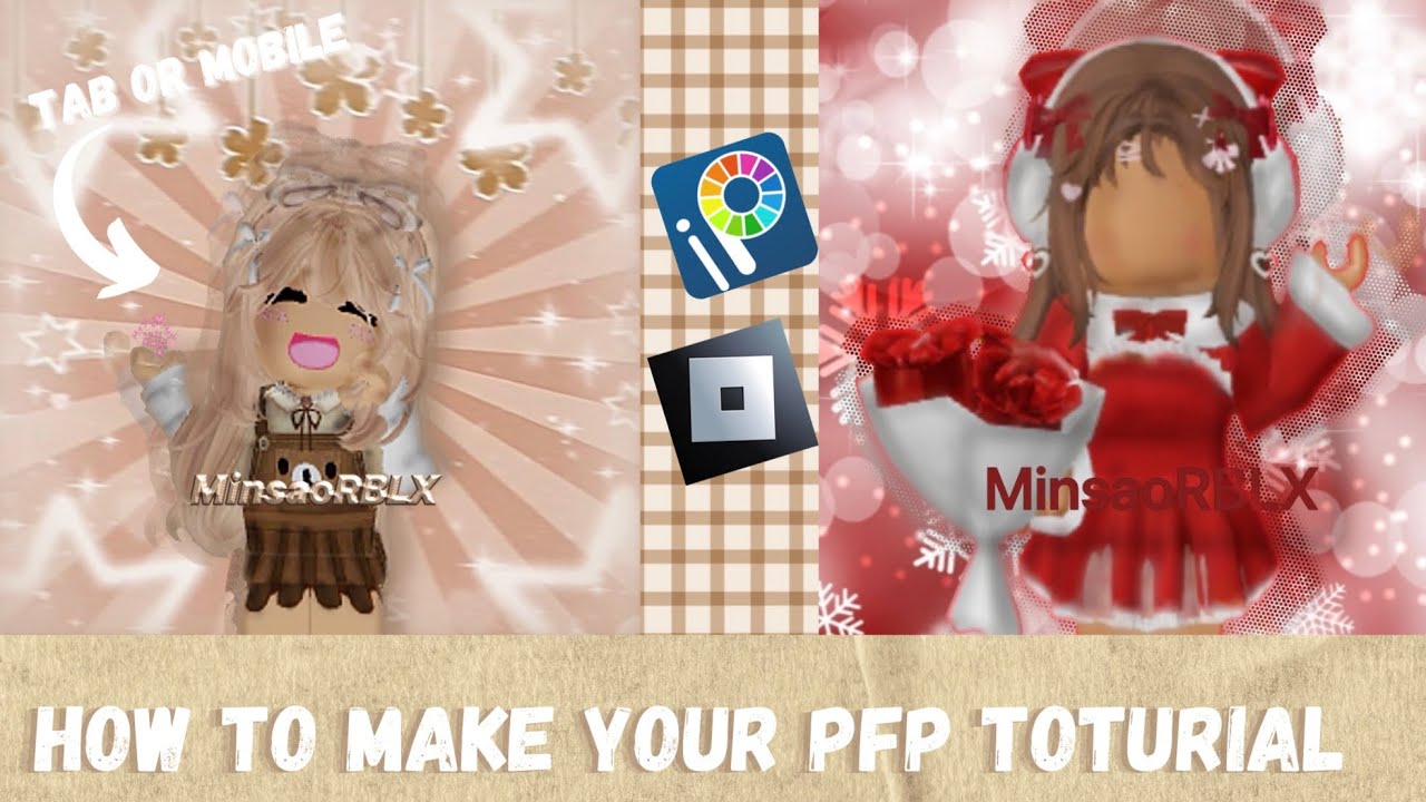 How to make your Pfp tutorial, easy on tab or mobile with Roblox and ...