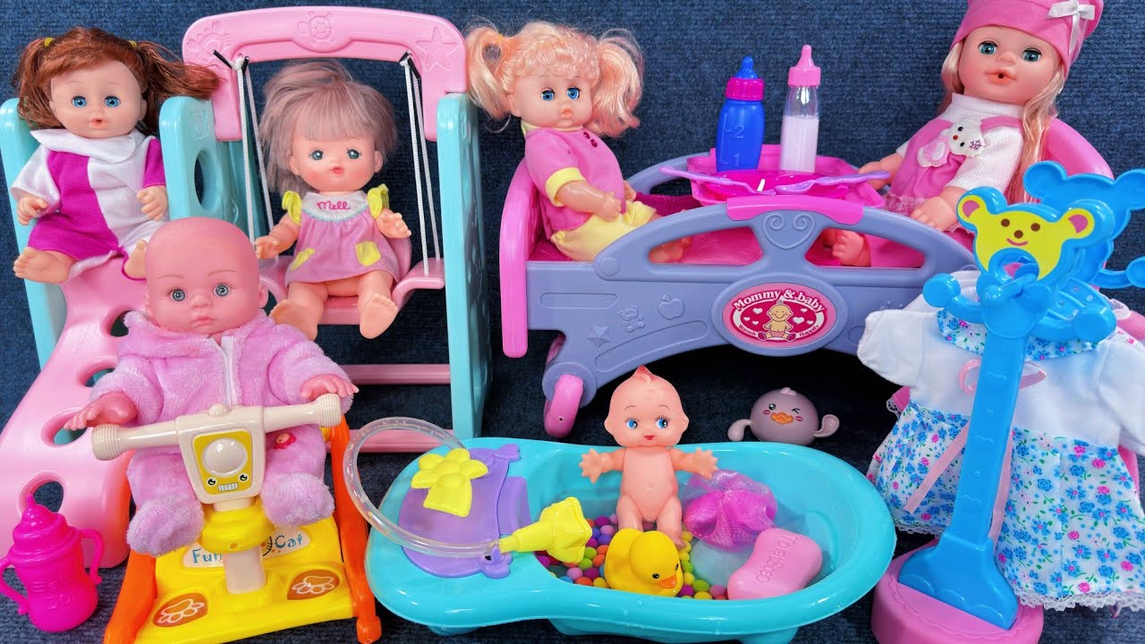 13 Minutes Satisfying with Unboxing Cute Doll Swing Toy set，Princess ...