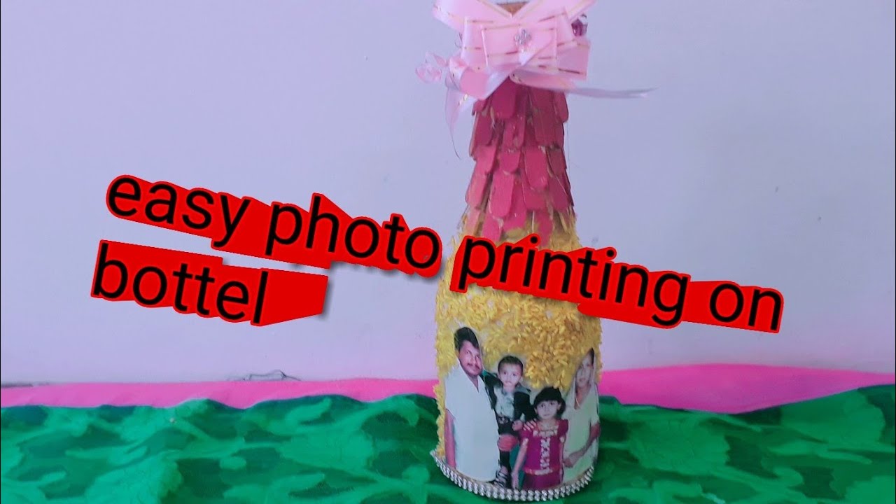 how to print photo on bottel/ easy bottle craft /easy printing /Glass ...