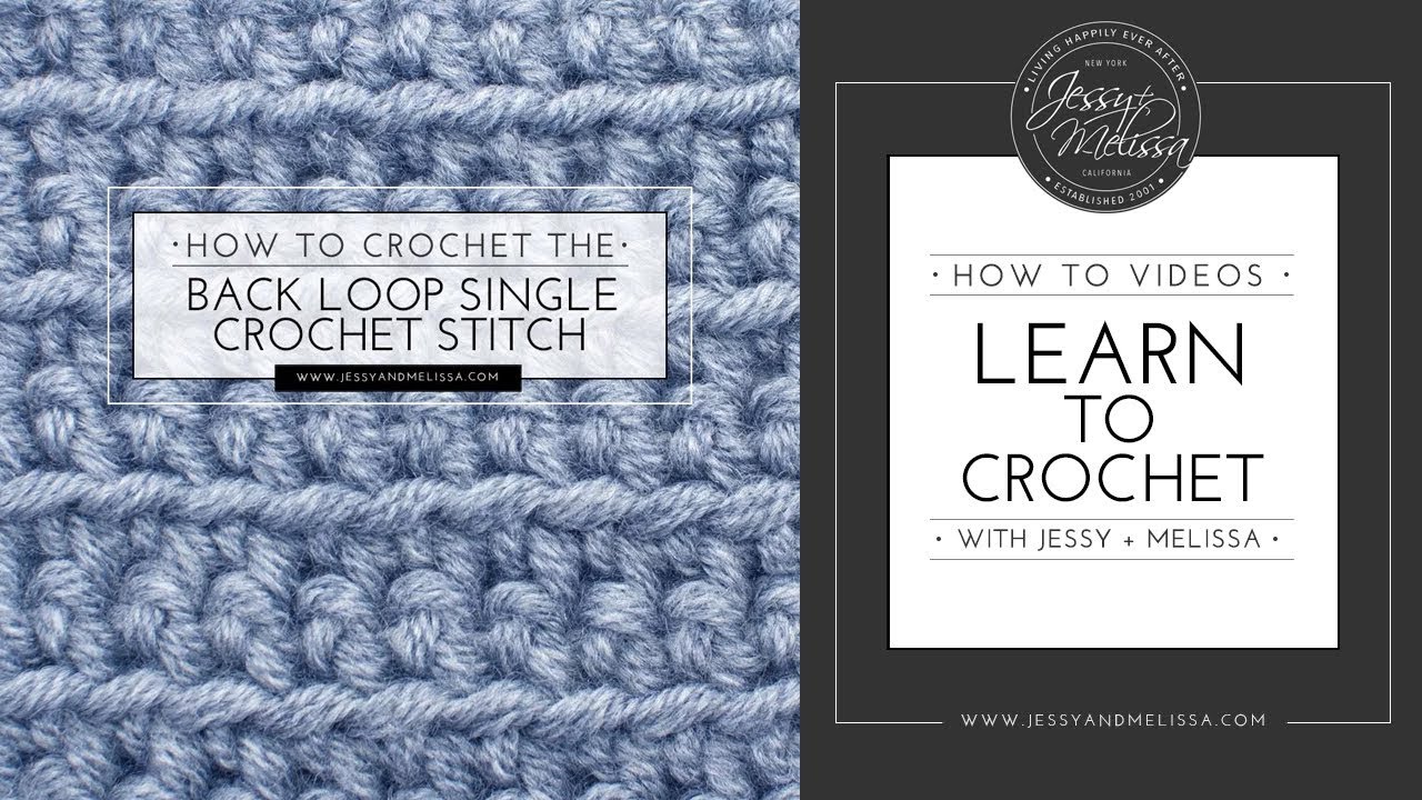 Back Loop Single Crochet Stitch Introduction - YouTube