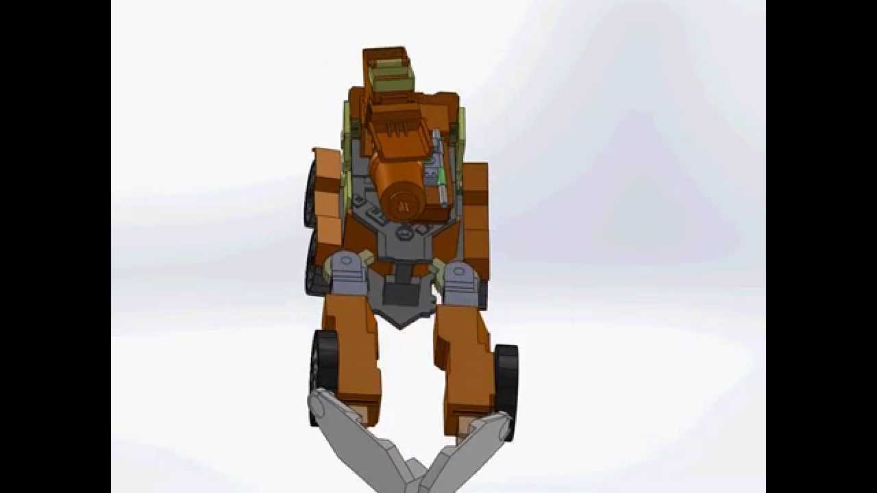 Animación en solidworks ensamble de transformer final - YouTube