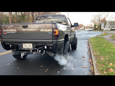 FULL STRAIGHT PIPE 5.9 RAM - YouTube