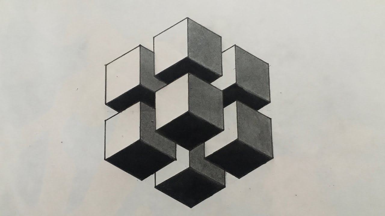 Learn How To Draw 3D Drawing Cube Easy For Beginners @swatijangra09 ...