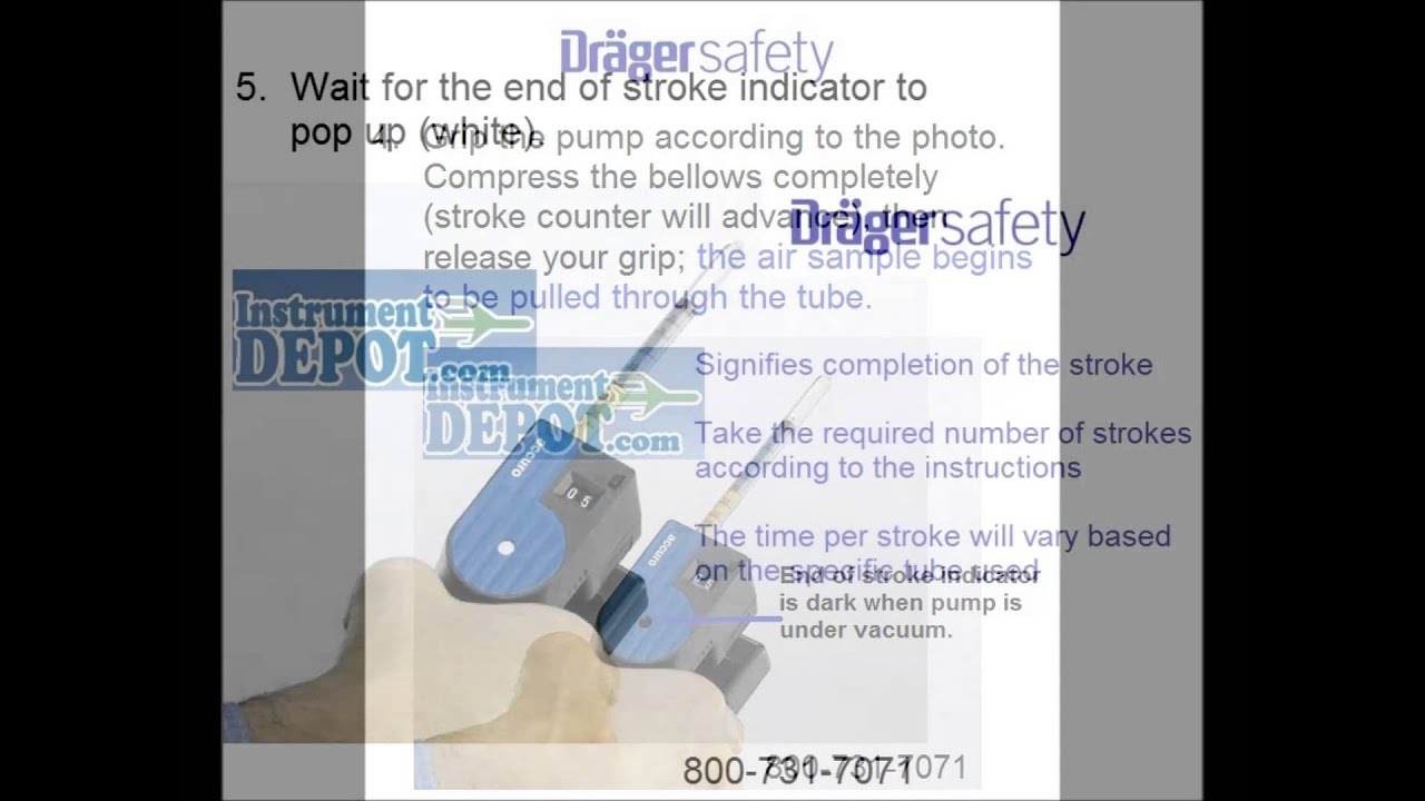 How to use Draeger detector tubes w/ the Drager Accuro pump - YouTube