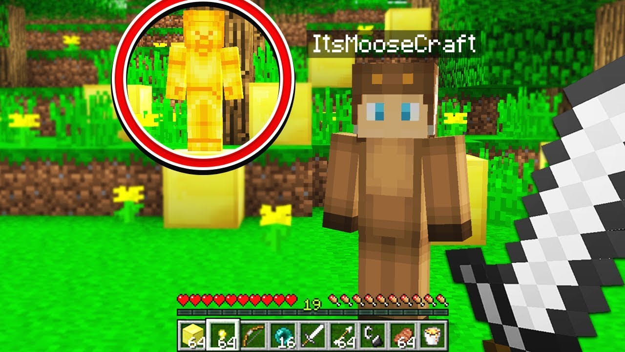 GOLD STEVE FOUND IN MINECRAFT! /W MOOSECRAFT! - YouTube