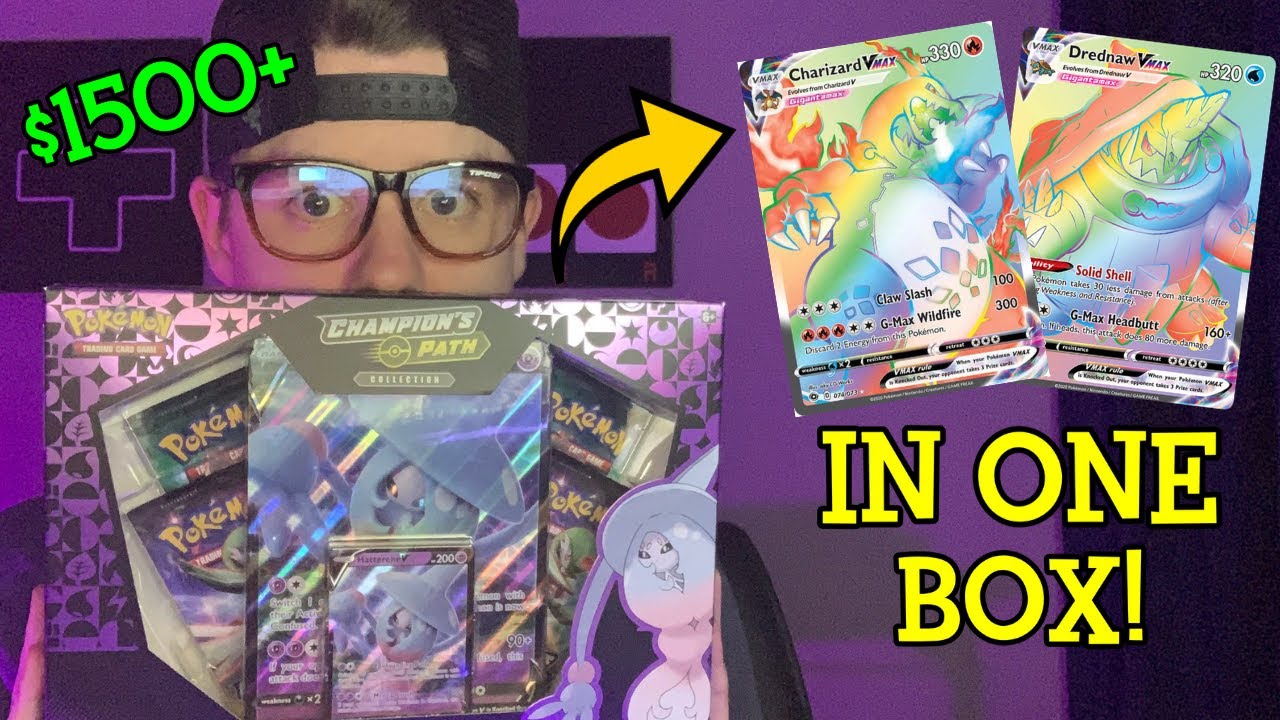 I Pulled the CHARIZARD VMAX! Best Champion's Path Hatterene V Box EVER ...