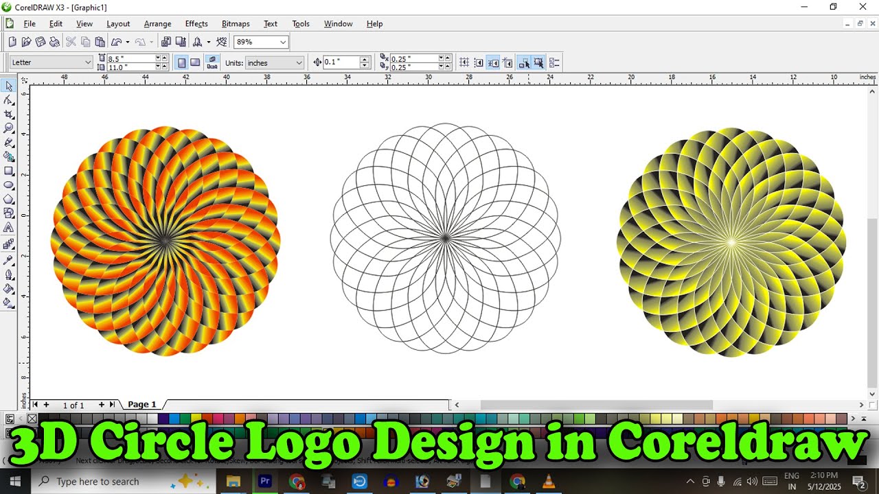 Stunning 3D Flower Logo in CorelDRAW | 3d Circle logo design in ...
