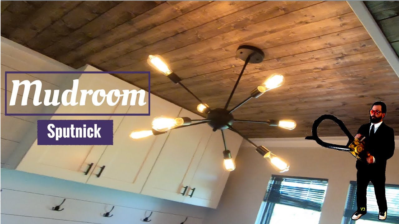 Mud Room Light Fixture Install - YouTube