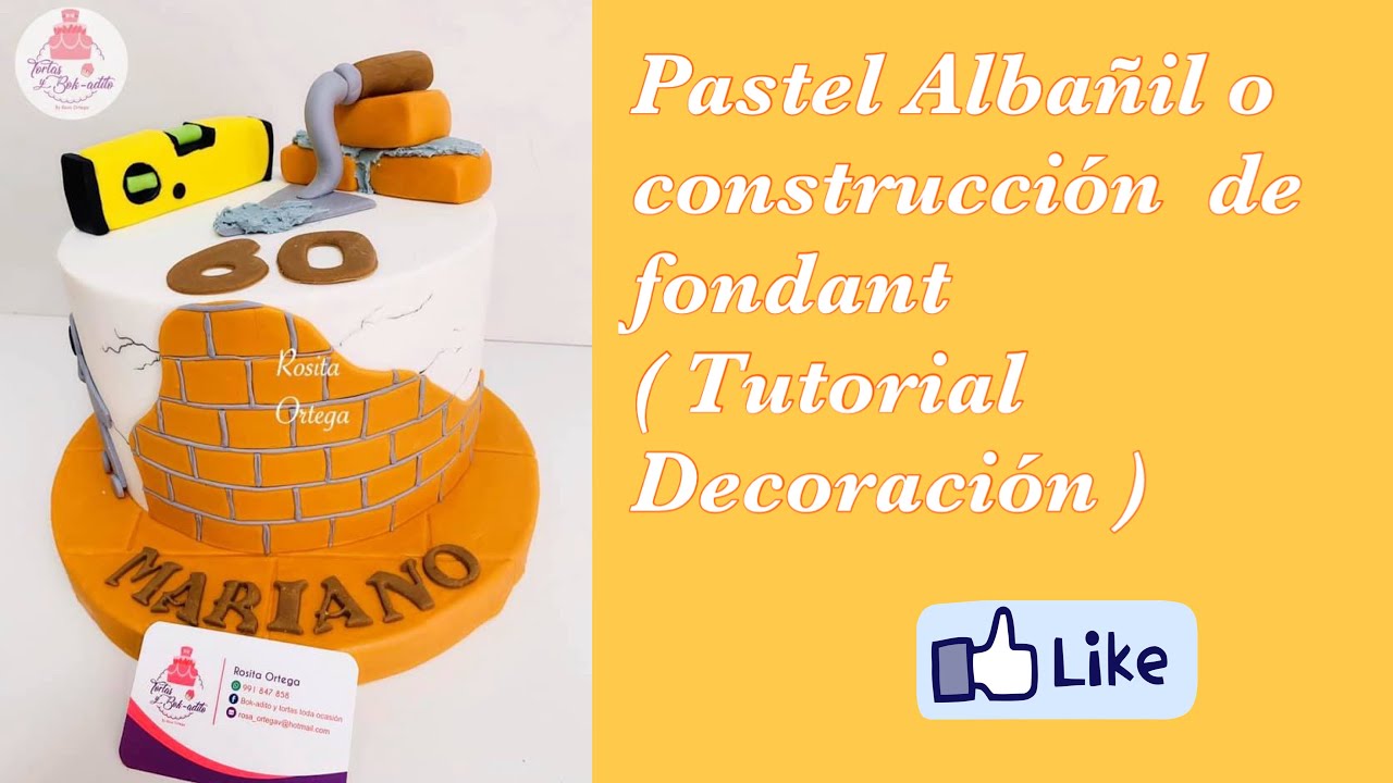 Torta albañil o construcción (Tutorial de decoración) - YouTube