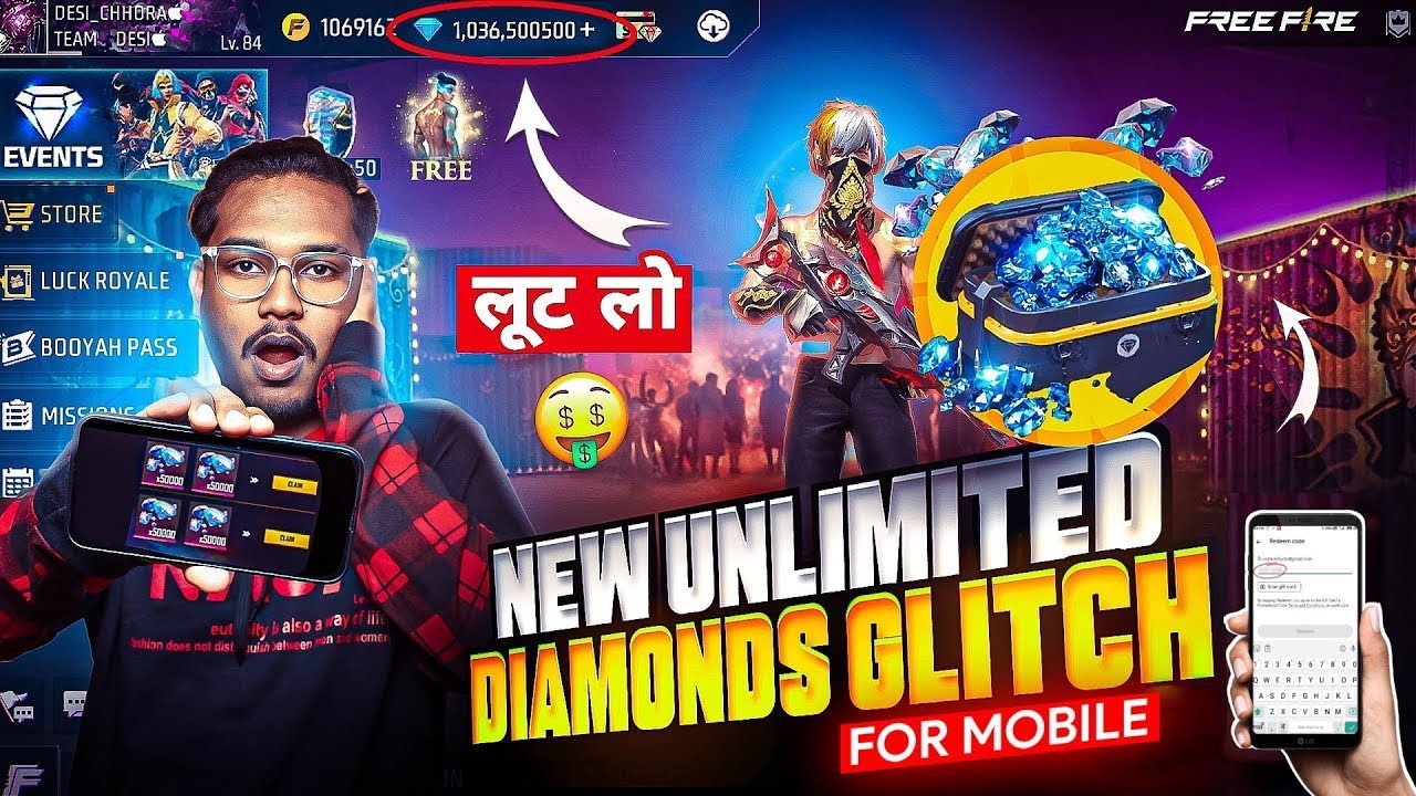Get daily 1000 diamonds || new diamonds rare bundles - YouTube
