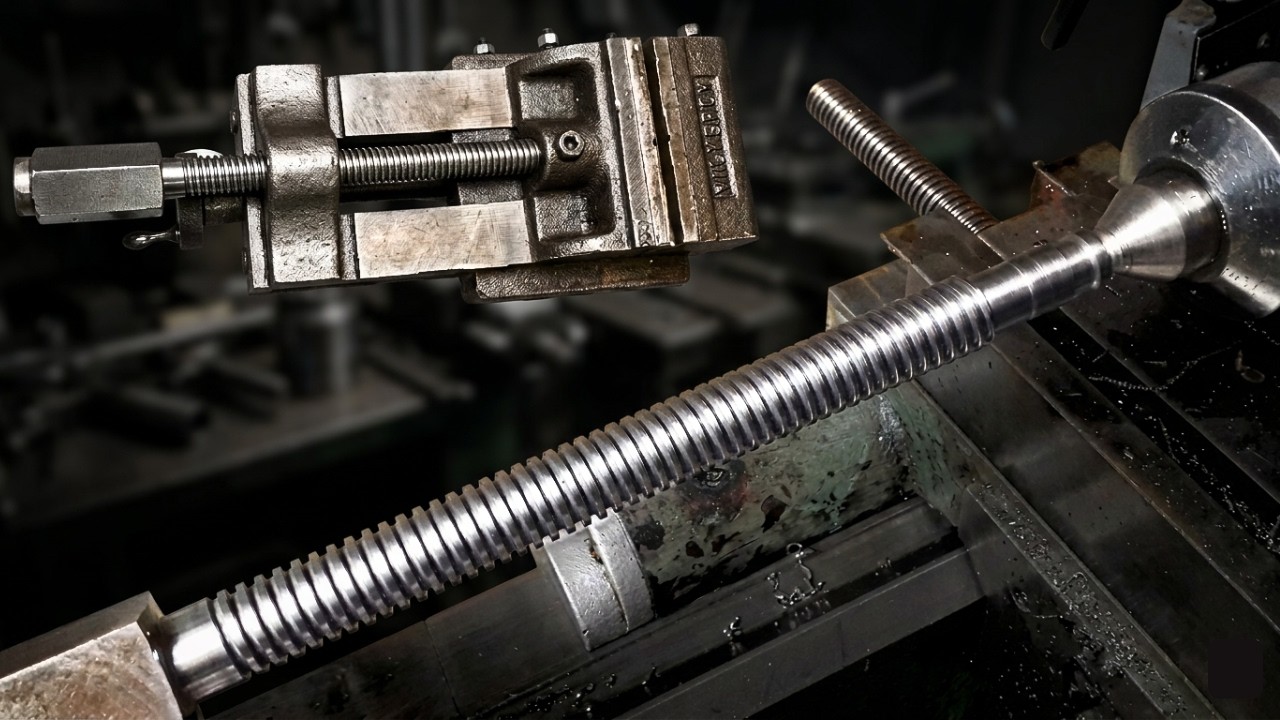 ROSCA CUADRADA | Fabricación de TORNILLO para PRENSA en TORNO - YouTube