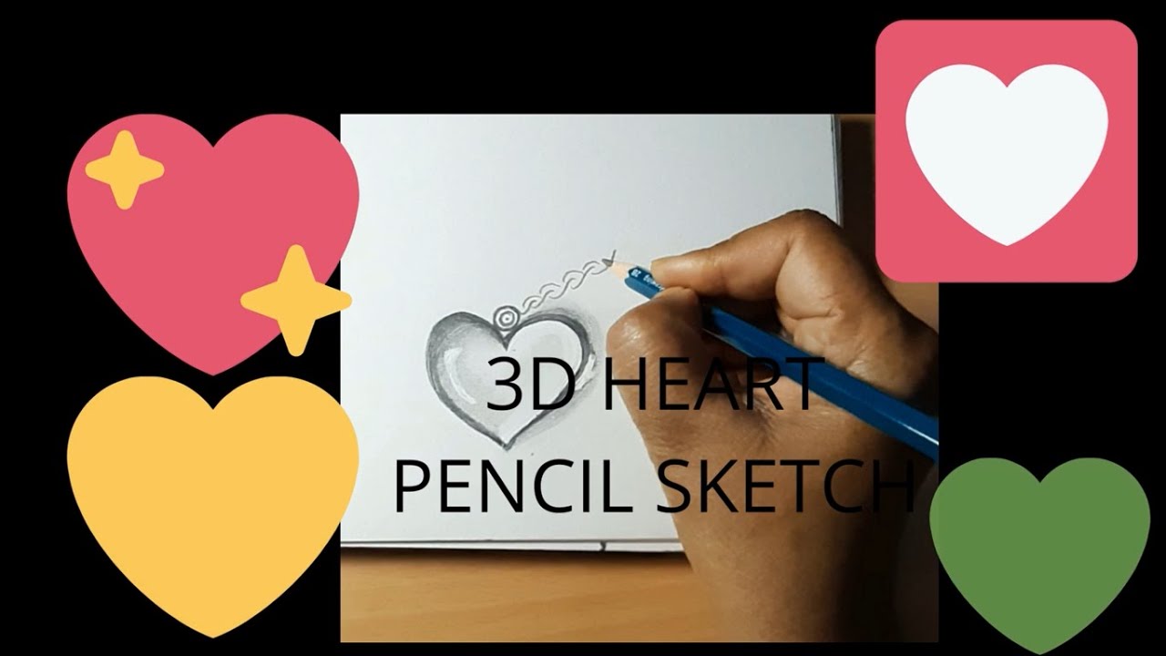 How to draw real look heart |pencil shading #BountifulArtandCraft - YouTube