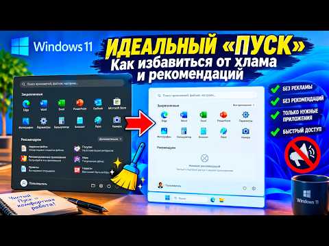 Идеальный «Пуск» в Windows 11 - Как избавиться от хлама и рекомендаций