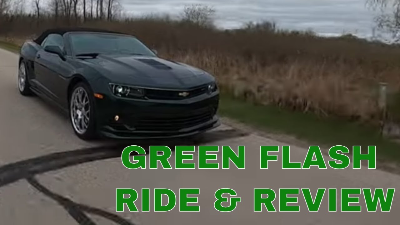 ULTRA RARE 2015 Camaro Green Flash Convertible Review and Drive! - YouTube