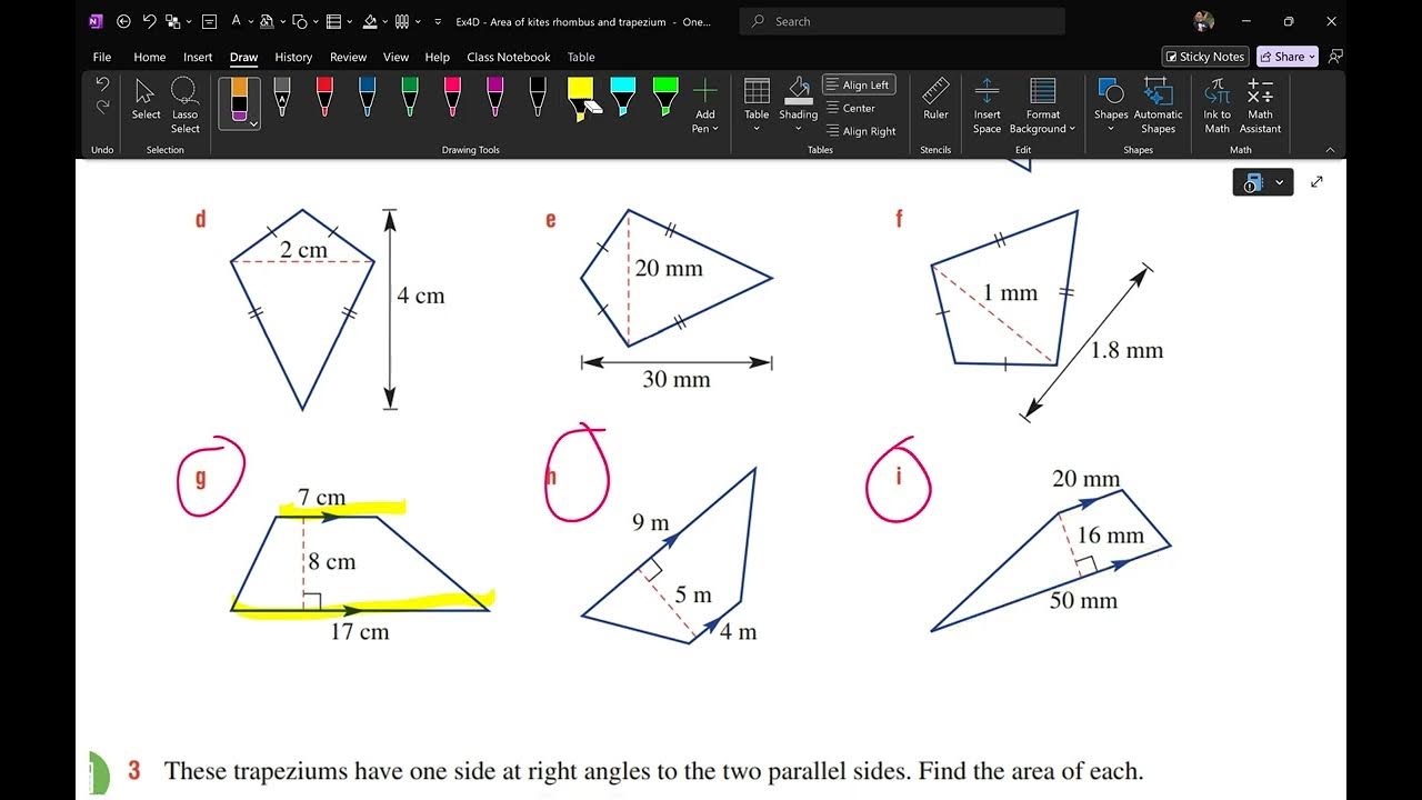 Y8 Ex4D kite trapezium rhombus video - YouTube