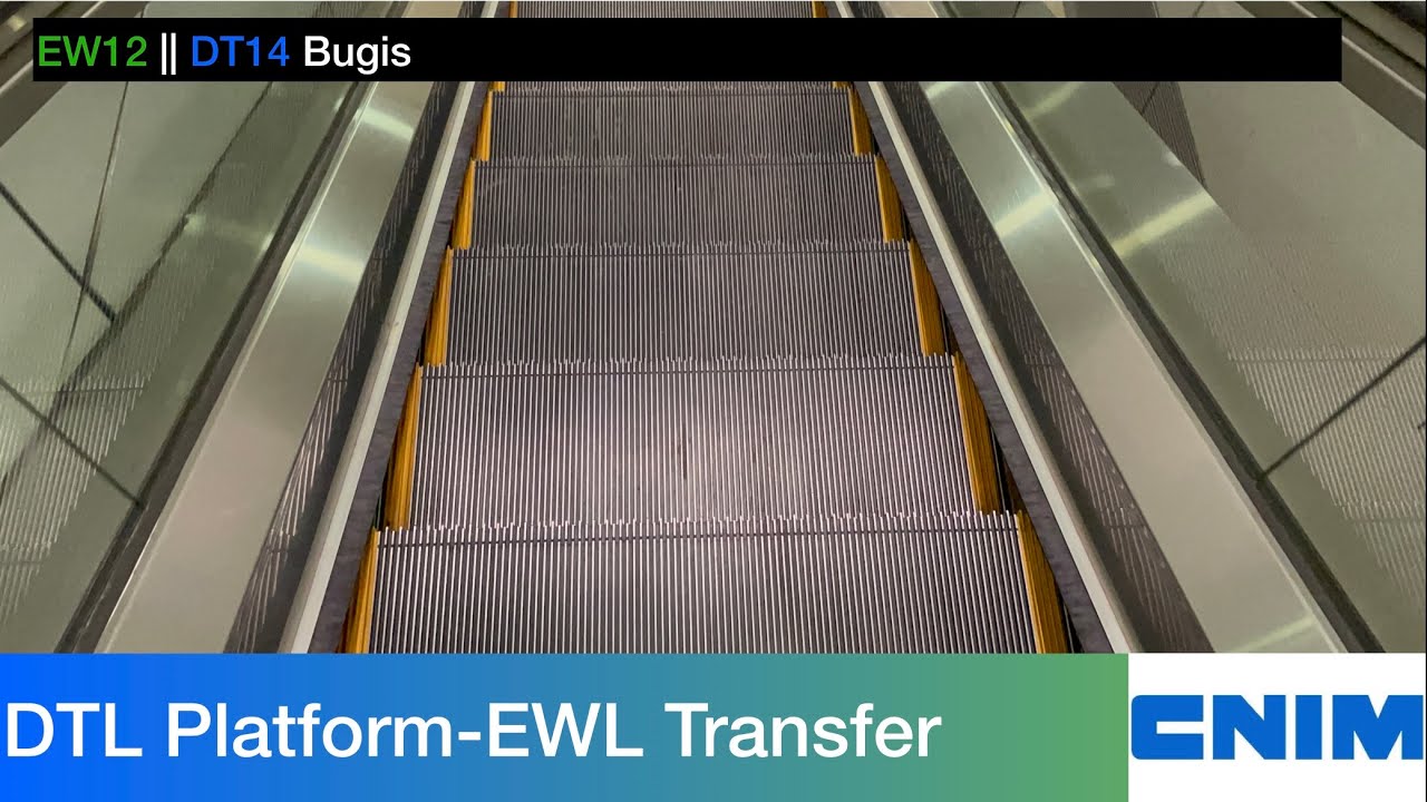 Bugis MRT Station || CNIM Escalator (DTL Platform-EWL Transfer) - YouTube