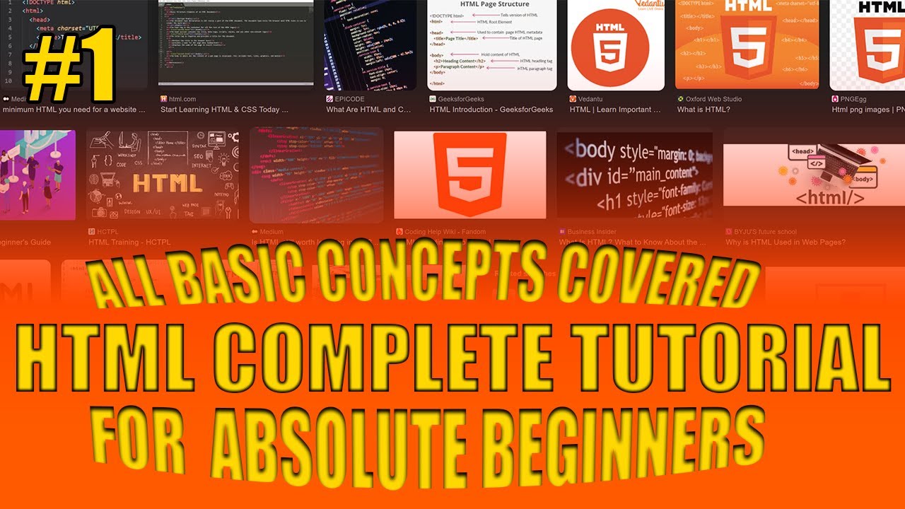 This One Tutorial is Enough to make you a HTML PRO - PART1 | Absolute ...