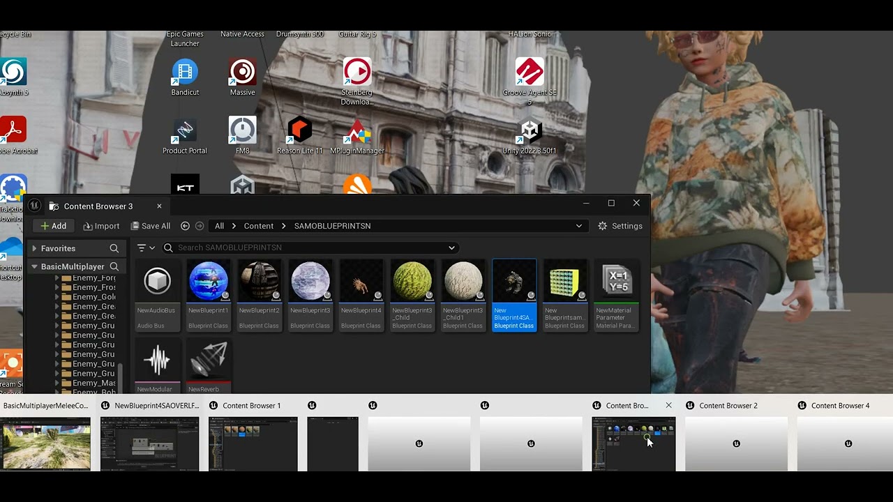 Making variations with my additions of blueprint programing in UE 5 ON ...