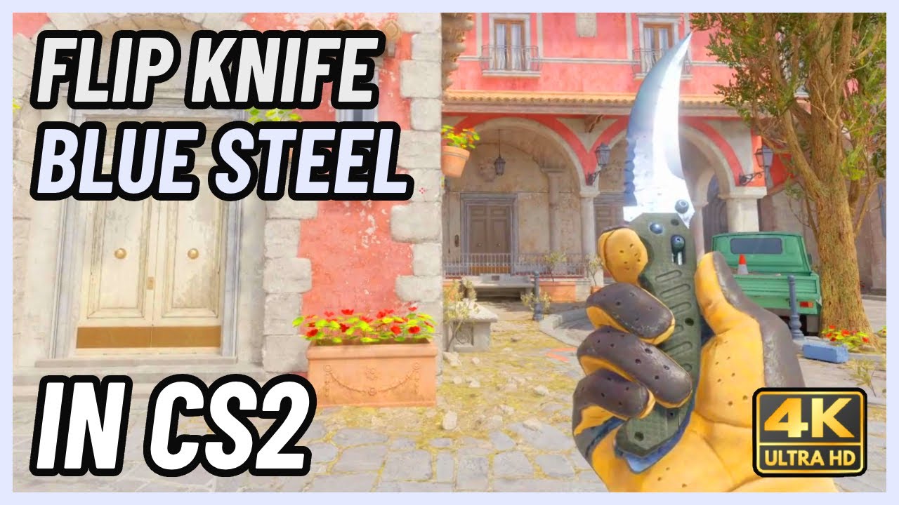 CS2 Flip Knife Blue Steel | CS2 Knife In-Game Showcase [4K] - YouTube