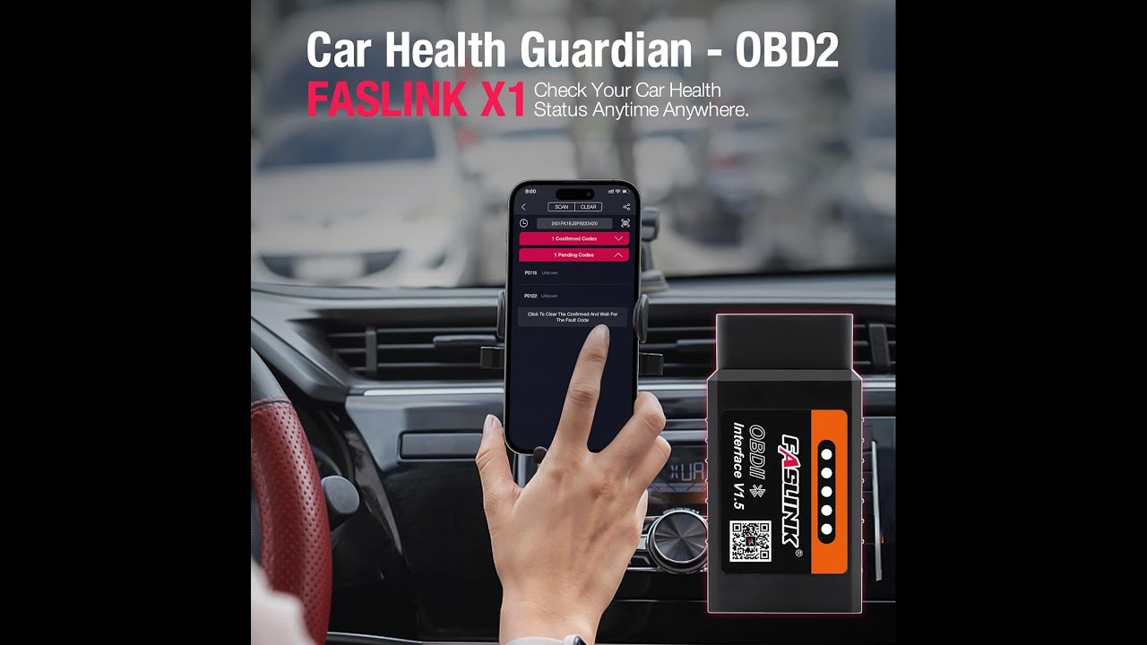 FASLINK X1 Bluetooth OBD2 Scanner for iPhone & Android - YouTube
