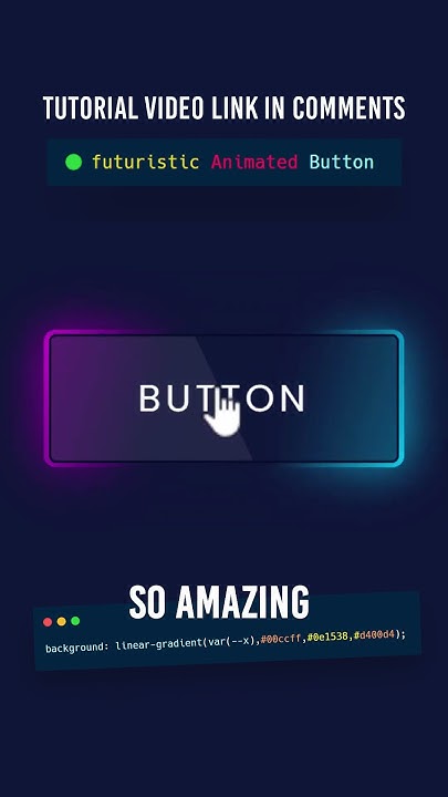 Futuristic CSS Animated Button #shorts - YouTube