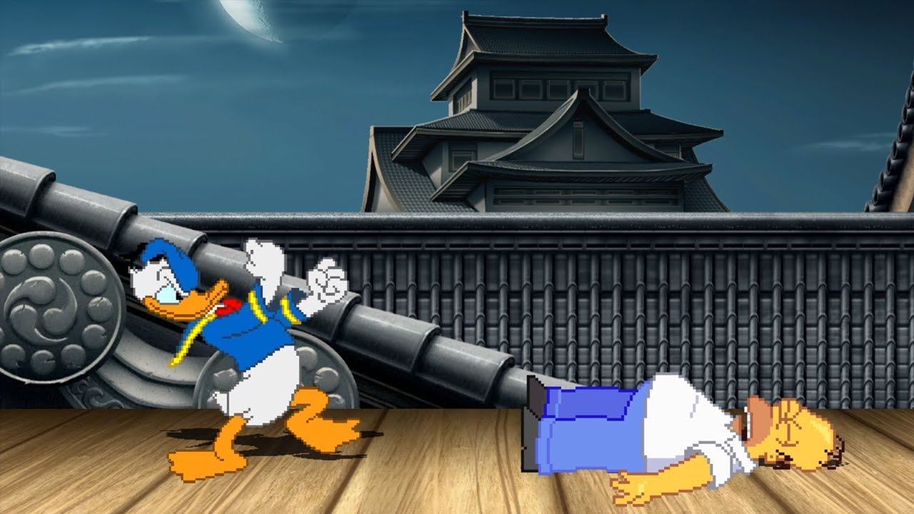 DONALD DUCK VS HOMER SIMPSON - HIGH LEVEL INSANE BATTLE! - YouTube