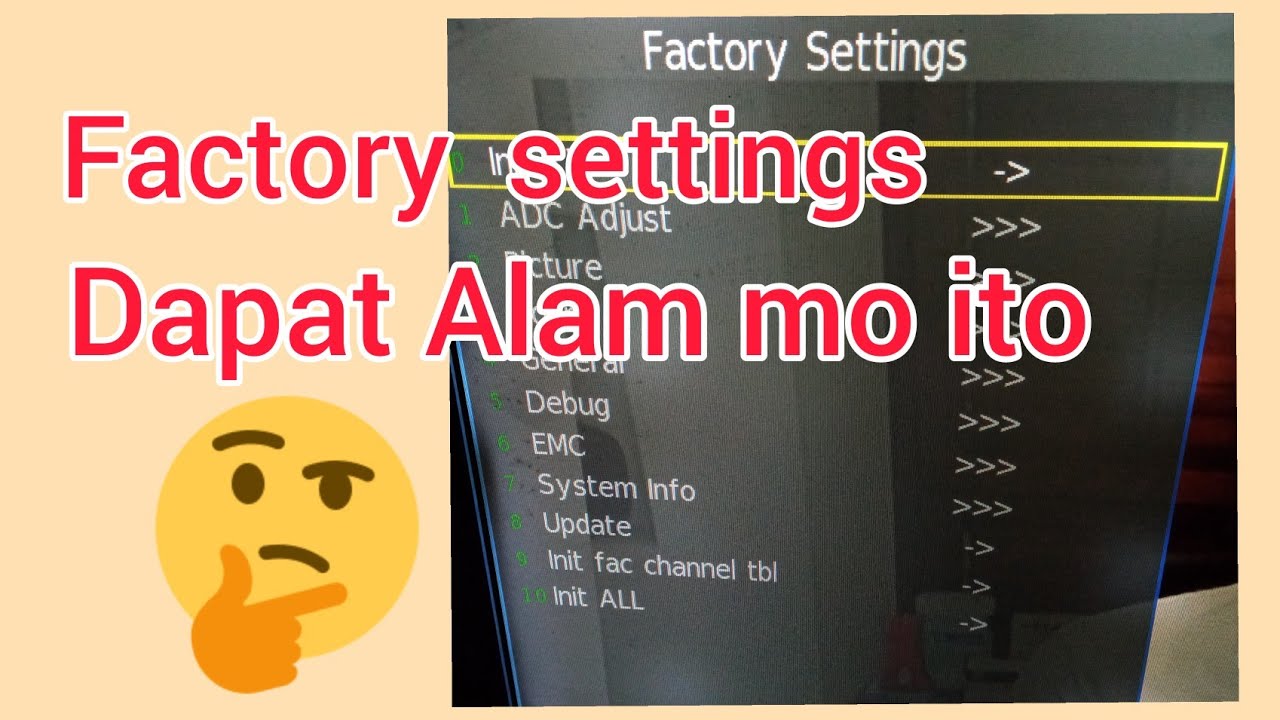 FACTORY MODE SETTING NG LED TV (tips and tutorial) - YouTube