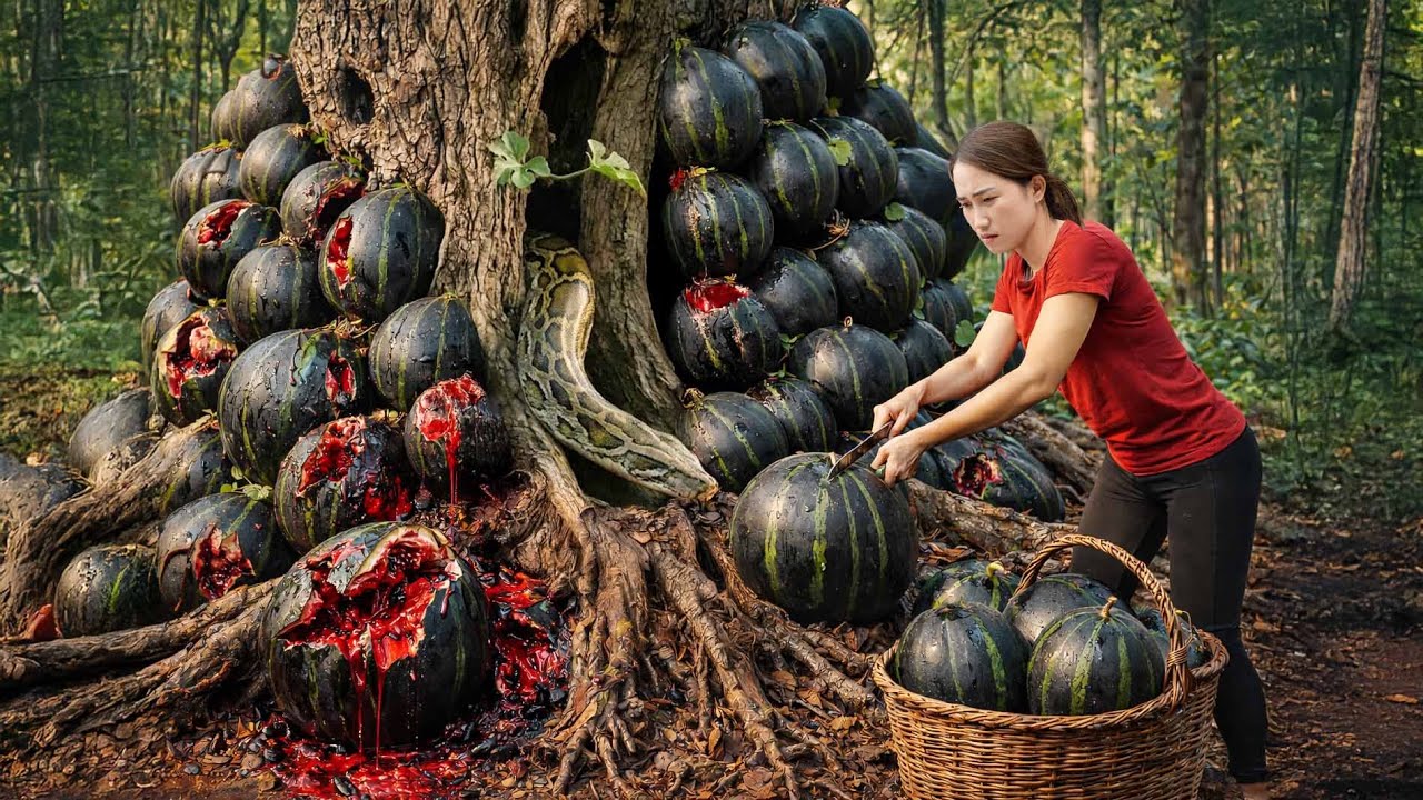 Harvests Mutated Black Watermelons in the Amazon | Sold Out in Minutes ...
