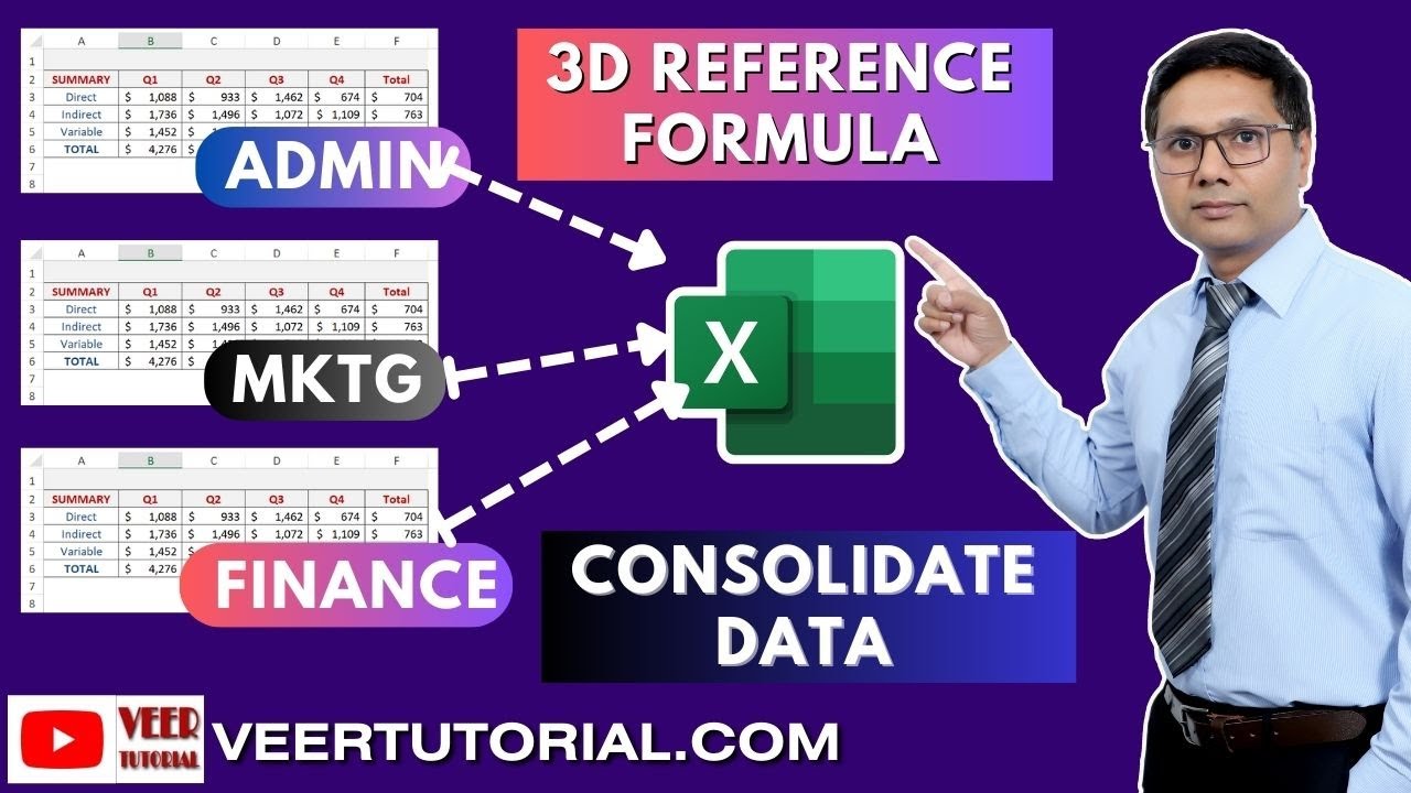 How To Efficiently Consolidate Data From Multiple Sheets In Excel With 3d Reference Formulas